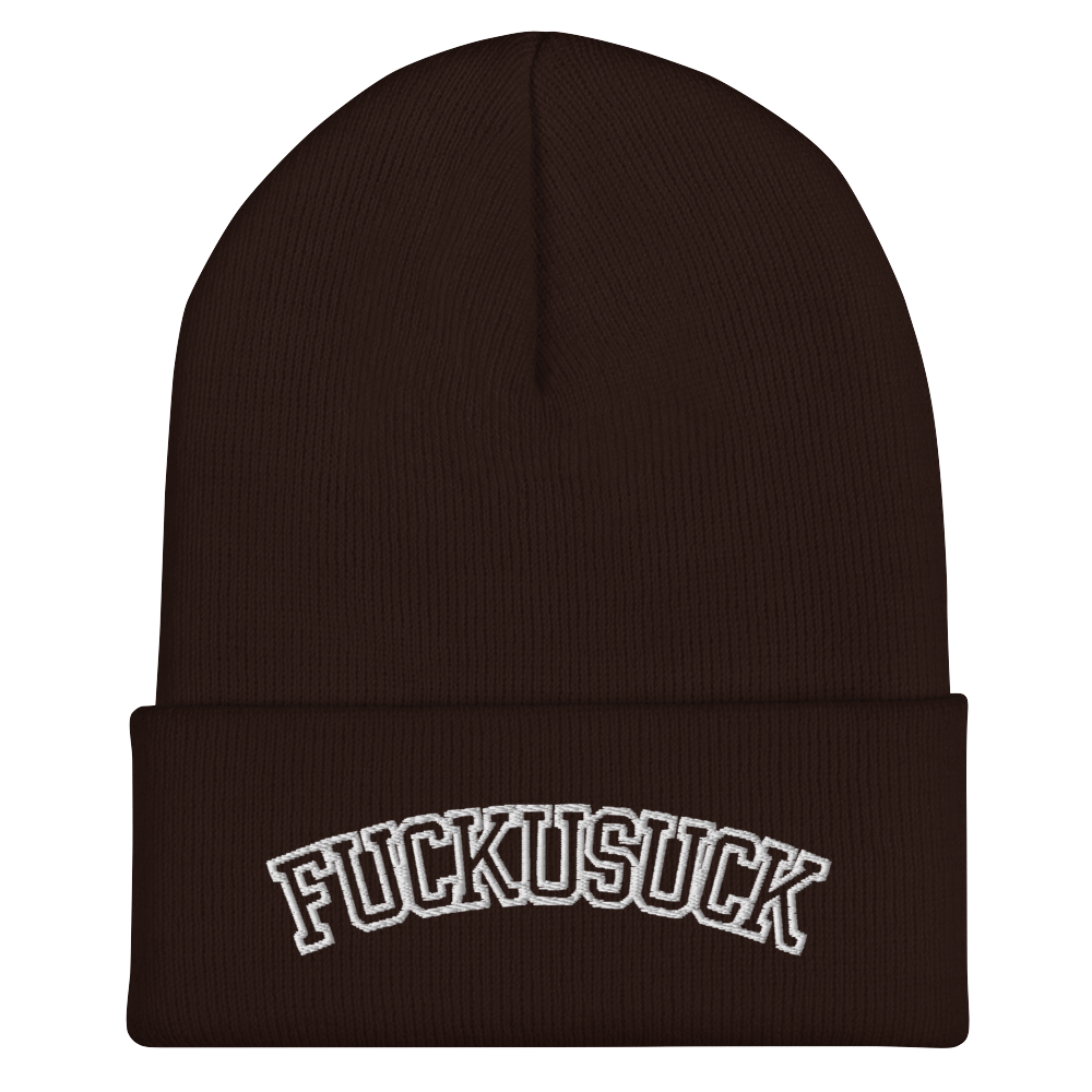 FUCKUSUCK EMBROIDERED BEANIE – JJDTD